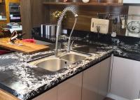 China Polished Anti Slip 3200x1600mm Calacatta Quartz Stone Slab for Countertops and Flooring for sale