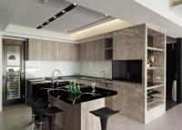 China Black and White Engineered Quartz Stone Countertops 3200x1600mm 2.45g/cm³ Density Kitchen Worktops for sale