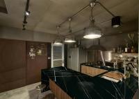 China Black and White Engineered Quartz Stone Countertops 3200x1600mm 2.45g/cm³ Density Kitchen Worktops for sale