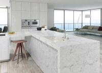 China 15mm Calacatta Quartz Stone Slabs - 3000x1400mm to 3200x1800mm Sizes for Kitchen Countertops & Bathroom Vanities for sale