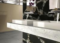 China High Tenacity Quartz Bathroom Floor Tiles Anti Slip 6.5mm 8mm 12mm Thickness - Mohs Hardness 7 for sale