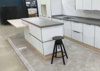 China Light Grey Quartz Floor Tiles Countertop Kitchen Top Full Polished Surfaces Finished for sale
