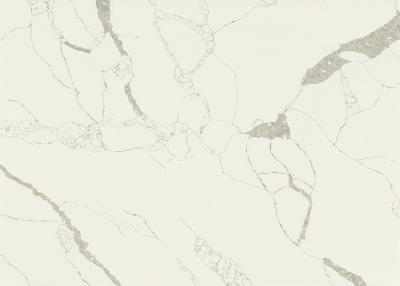 China Interior Decorative Floor Beige 18MM Thick Calacatta Quartz Stone for sale