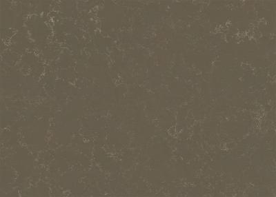 China Brown Engineered Quartz Countertops - 6.5 Mohs Hardness, 93% Quartz Content, Stain Resistant Kitchen & Bathroom Surfaces for sale