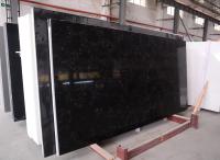 China 20MM Black Artificial Quartz Stone For Quartz  Kitchen Vanity top for sale