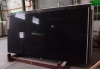 China Pure Black 10MM +/-0.5MM Engineered Quartz Stone For Kitchen Tops for sale