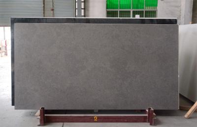 China Cement Grey Quartz Vanity Top 12mm Thickness Custom Sizes Available for Countertops for sale