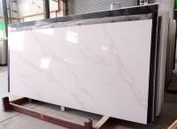 China White Calacatta 30mm Quartz Kitchen Countertops - 3200x1800mm Slabs with SGS/NSF Certification for sale