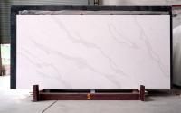 China White Calacatta 30mm Quartz Kitchen Countertops - 3200x1800mm Slabs with SGS/NSF Certification for sale
