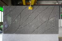 China Light Grey Modern Artificial 3000*1400 Calacatta Quartz Slab Home Design for sale