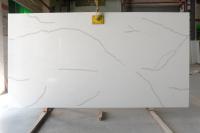 China Home Decoration Classic White Artificial 8 MM Calacatta Quartz Stone for sale