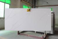 China Engineered Quartz  Stone  Polished 3200*1800 Calacatta White Quartz for sale