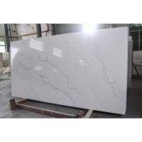 China White Calacatta Engineered Quartz Kitchen Worktop 3200x1800x30mm NSF Certified for sale