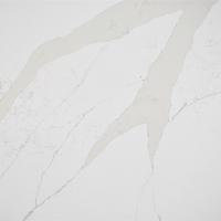 China Engineered Quartz  Stone  Polished 3200*1800 Calacatta White Quartz for sale