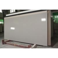 China Slab Light Grey Carrara Chalky White Veins Quartz Stone With Bathroom for sale