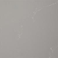 China Slab Light Grey Carrara Chalky White Veins Quartz Stone With Bathroom for sale