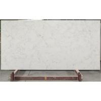 China 3200*1600 Carrara Quartz Stone Kitchen Island Chalky Veins Embedded for sale