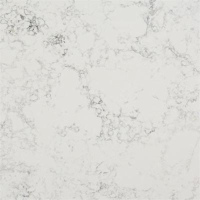 China 3200*1600 Carrara Quartz Stone Kitchen Island Chalky Veins Embedded for sale