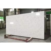China 3200*1600 Carrara Quartz Stone Kitchen Island Chalky Veins Embedded for sale