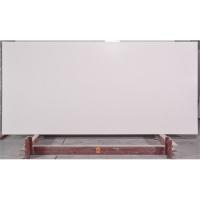 China Stain Resistant White  Artificial Quartz Slabs With Kitchen Countertop for sale