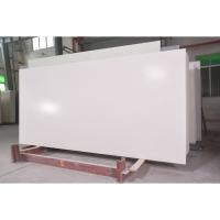 China Stain Resistant White  Artificial Quartz Slabs With Kitchen Countertop for sale