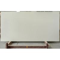 China Non Abrasive 15mm Creamy White Glass Quartz Stone Floor Tiles 3000x1600mm for sale
