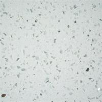 China 20mm White Dove Recycled Glass Quartz Countertop Slab for Kitchen Bathroom Table Tops for sale