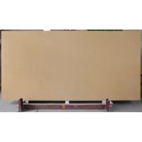 China Beige Recycled Glass Quartz Slab 3000x1500x20mm for Hotel Kitchen Countertop for sale