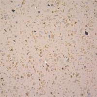 China Faded Beige Recycled Glass Quartz Slab 3000x1600mm for Kitchen Island Countertop for sale