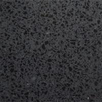 China 18MM Shiny Black Backsplashes Glass Quartz For Kitchen Island Countertop for sale