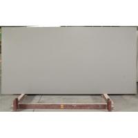 China 3000*4000*20MM Light Grey Glass Wall Panel Quartz Stone Floor Wall for sale