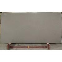 China Polished Greyish Glass Quartz Slab 3000x1500mm for Living Room Wall Panel for sale