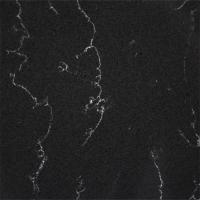 China Marble Imitation 18MM Black Calacatta Quartz With Tiny White Veins for sale