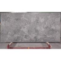 China Leathered Finish 20MM Grey Calacatta Wall Panel Quartz Surface for sale