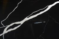 China Impact Resistant Black Quartz Stone Slab 3000x1600mm for Flooring and Countertops for sale