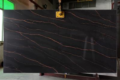 China 3200*1600mm Calacatta White Engineered Quartz Stone Slabs for sale
