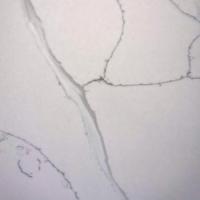 China White Calacatta Quartz Stone Slab 3200x1800x18mm Leathered Finish Engineered Stone for sale