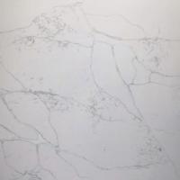 China White Calacatta Quartz Stone Slab 3200x1800x18mm Leathered Finish Engineered Stone for sale