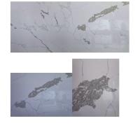 China White Calacatta Quartz Slab 20mm 2.2g/cm3 Jumbo Size 3200x1800mm Grey Veins Patches for sale