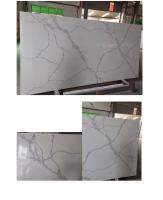 China Anti Porous Calacatta Quartz Stone 3000x1400mm 12mm for Indoor Building Materials for sale