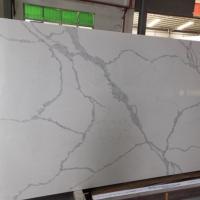 China Anti Porous Calacatta Quartz Stone 3000x1400mm 12mm for Indoor Building Materials for sale