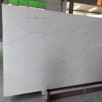China 3000x1400MM White Calacatta Quartz Stone For Wall Tile And Floor Tile for sale