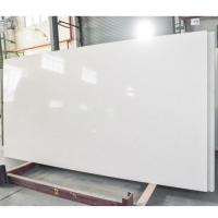 China Slab Slick 10mm White Carrara Worktops Quartz For Kitchen Countertop for sale