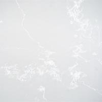 China 30mm White Calacatta Quartz Slab 7.5 Mohs Hardness Washed Out Veins Kitchen Countertop for sale