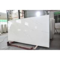 China Dazzling 25MM White  Veined Calacatta Kitchen Island Quartz Table Top for sale