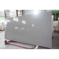 China Kitchen Countertop 20MM Monochrome Pebble Texture Grey Quartz Stone for sale