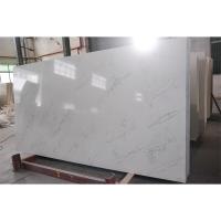 China 30mm Thickness White Artificial Quartz Slabs Countertops Man Made Stone for sale