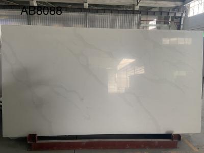 China Artificial White Calacatta Quartz Stone With Kitchen Countertop for sale