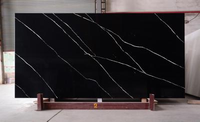 China Black Quartz Vanity Top Sample Arctic White Color Undermount Sinks for sale