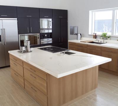 China Veined Marble Looking Artificial Quartz Stone Worktop 6mm 7.5m 12mm for sale